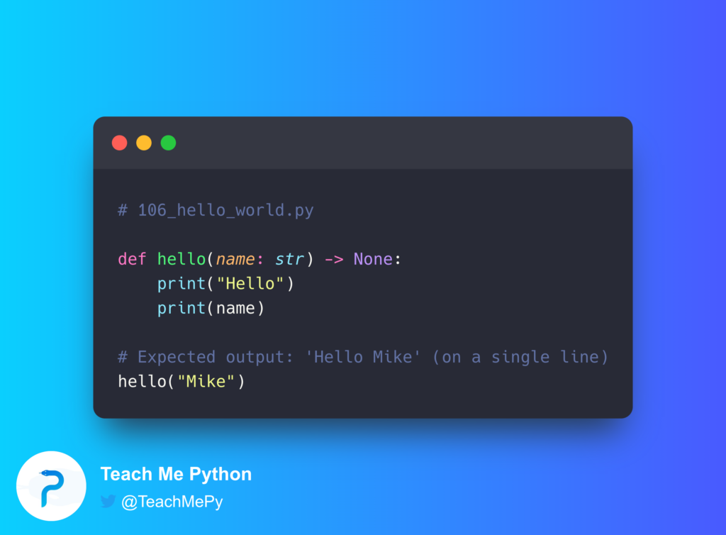 - Teach Me Python