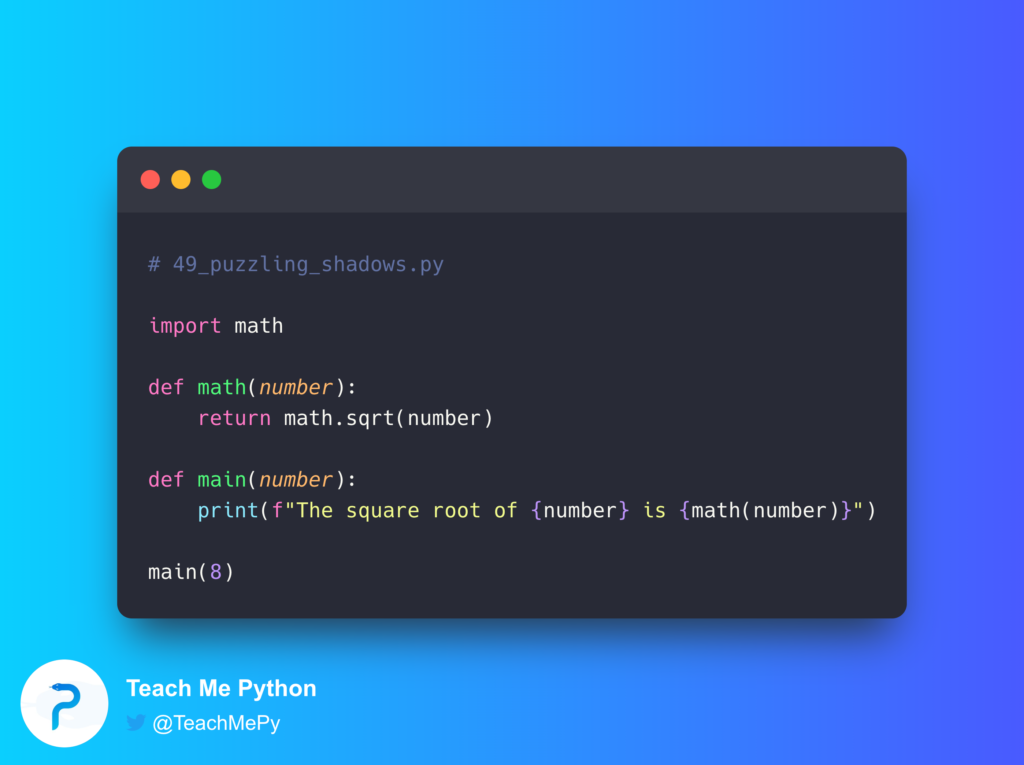 - Teach Me Python